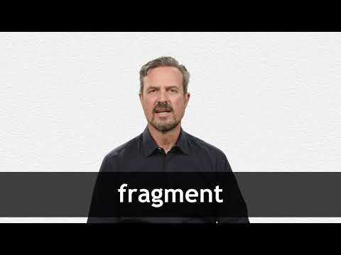 FRAGMENT definition and meaning | Collins English Dictionary