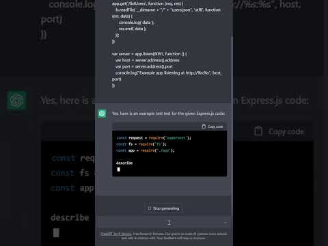 ChatGPT writes JEST tests in seconds - GPT-3 OpenAI