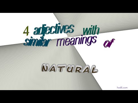 natural - 6 adjectives which are synonyms to natural (sentence examples)
