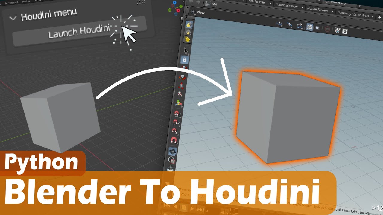 Blender To Houdini with Python, Creating custom tool!