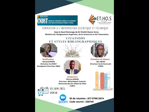 Formation à l'Information Scientifique et Technique: Citations et styles bibliographiques