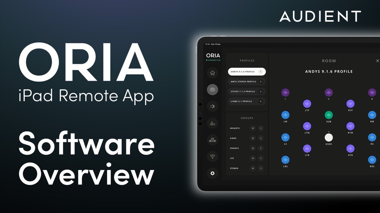 ORIA iPad Remote - Software Overview