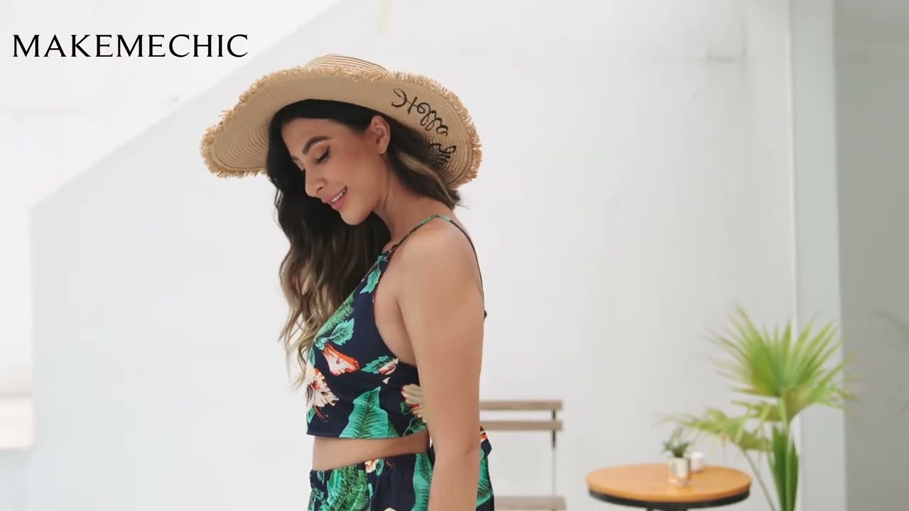 Makemechic Floral Swimsuit for Summer Vacation