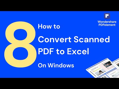 How to Convert Scanned PDF to Excel on Windows | PDFelement 8