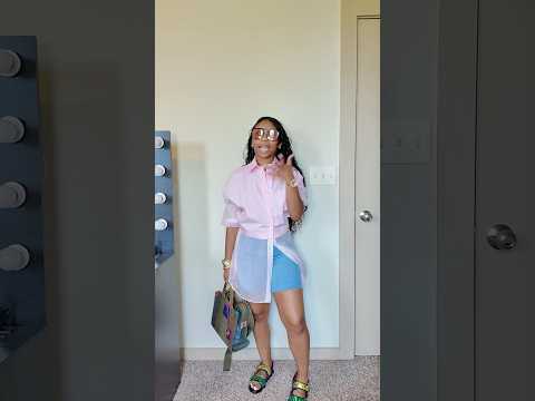 Love this top ! Purse & shoes in LTK🛍️ Top:Zara- Organza Combination Oversized Shirt #ootd
