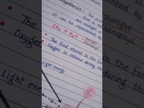photosynthesis in plants || science ncert notes #photosynthesis #photosynthesisinhigherplants