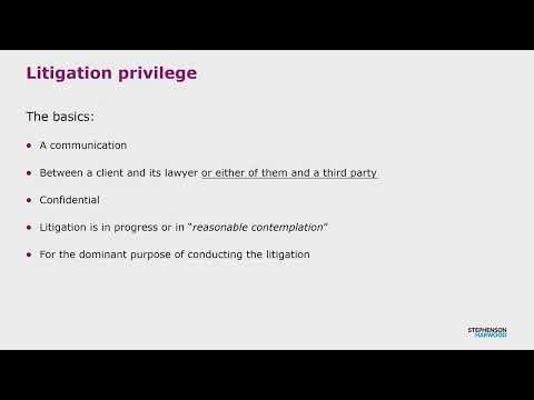 Privilege – best practice on how to manage concurrent litigation and investigations