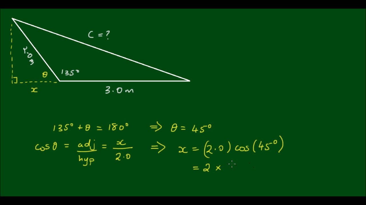 Application of Trigonometry and Pythagoras' Theorem