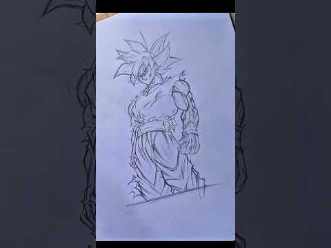 Dibujo de Goku ultra instinto #gokuultrainstinct #goku #dragonballlegends #shorts #drawing