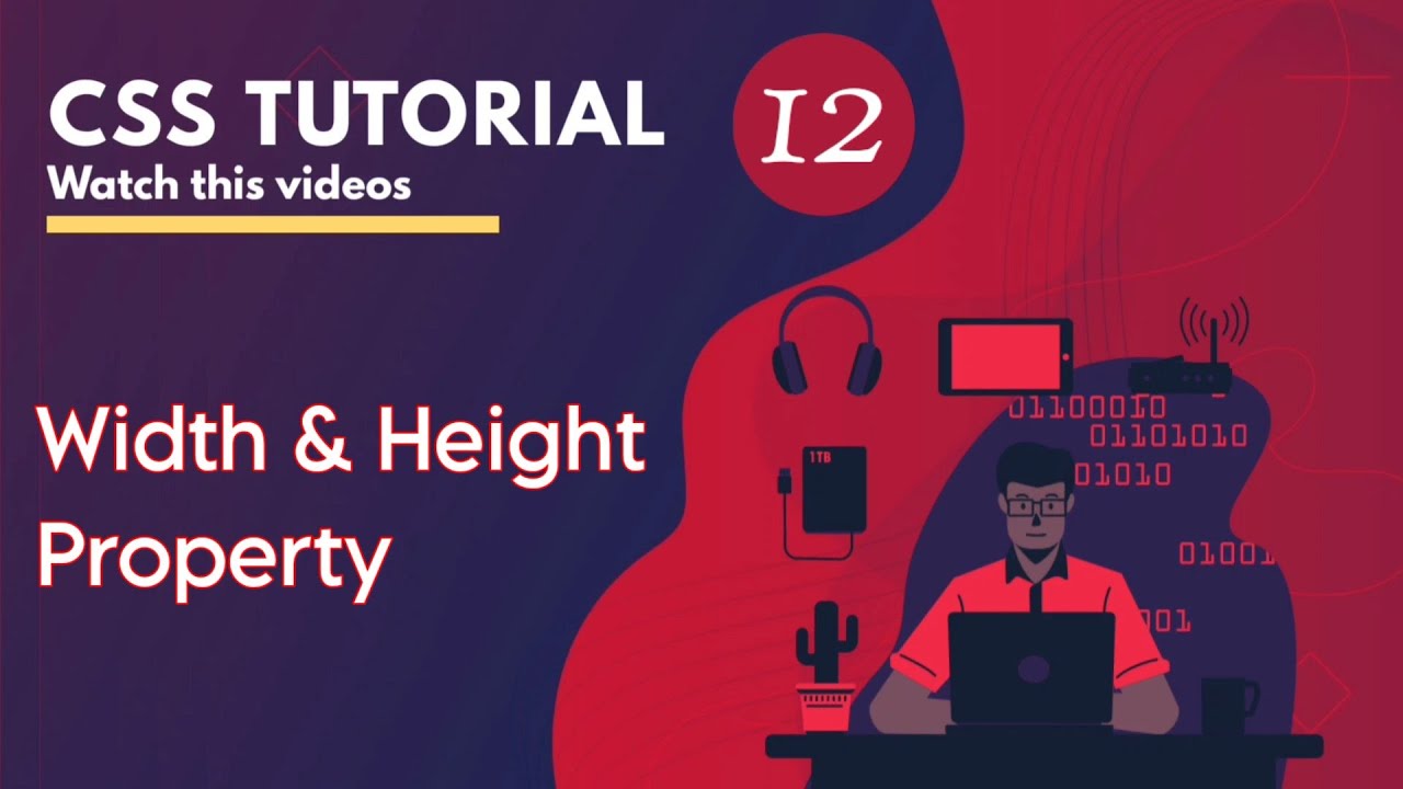 CSS Width & Height Property in Bangla, Beginners to Advance Tutorial