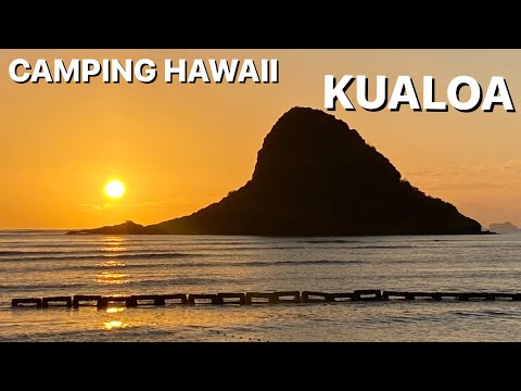 Camping in Hawaii- Kualoa #hawaii #camping #fishing #bbq