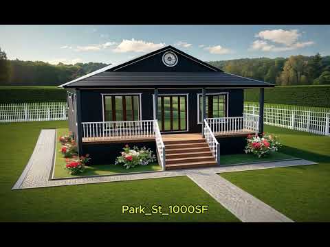 2 Bedroom 2 Bath (1000 SF)Cottage /Ranch/Tiny Home/Small Family House/ADU Floor Plan[Park St 1000SF]