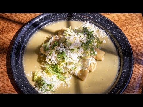 How to Make Chicken Enchiladas with Creamy Tomatillo Sauce