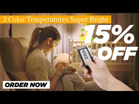 JOOFO Floor Lamp, 30W 2400LM Sky LED Modern Torchiere 3 Color Temperatures Super Bright Floor Lamps
