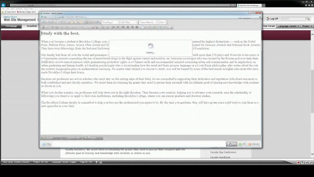 Website Content - Text Editor Overview