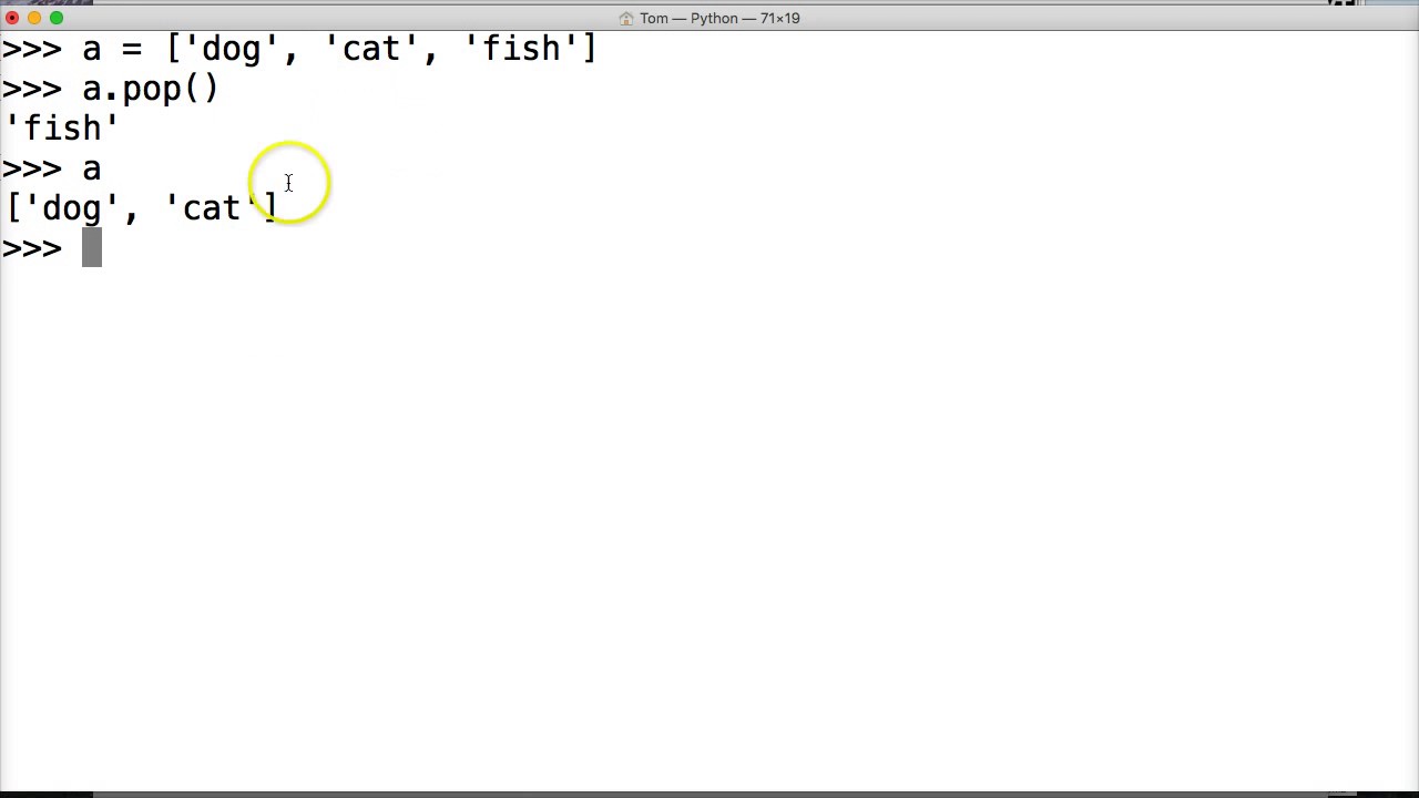 96 Pop List Method In Python   YouTube