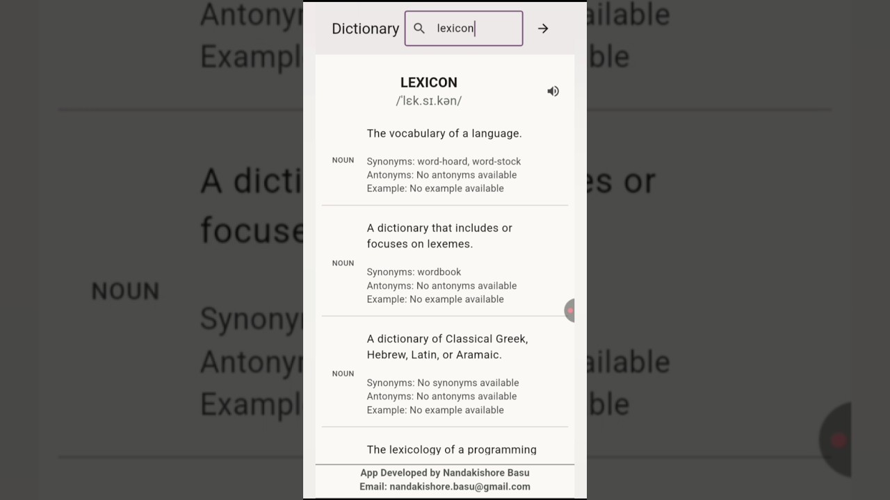 English Dictionary App | #flutter #dictionary