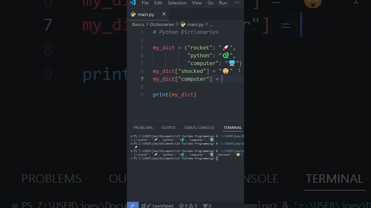 Python Basics: DICTIONARIES in Under a Minute! 📚