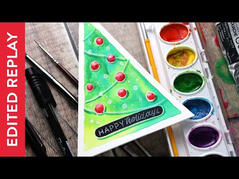 🔴 EDITED REPLAY - Holiday Card Series 2021 - Day 23 - The Green "Pizza" Tree