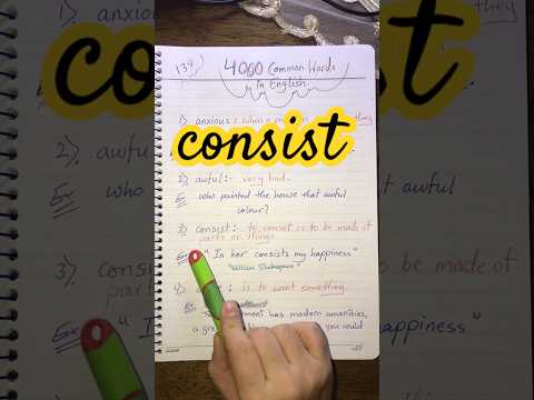 improve your vocab | common words in English #consist #consistent #consistency