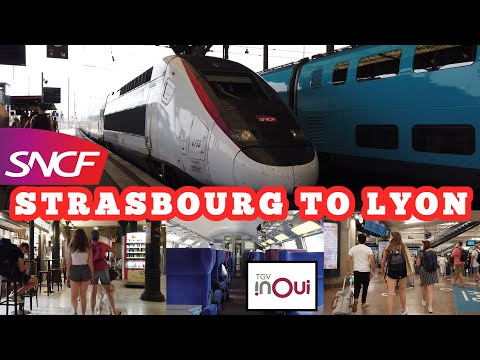 TGV Train |🇨🇵| Strasbourg to Lyon | SNCF TGV INOUI | Gare Lyon Part Dieu
