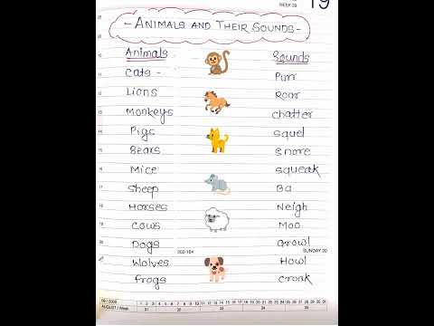 Animals and their sounds #spoken #englishvocab #learning #englishvocabulary