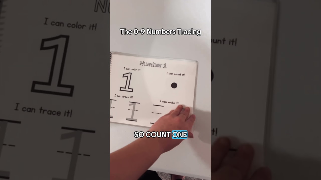 The 0-9 tracing book for preschoolers #homeschoolingfun #homeschoolcurriculum #preschoolmom