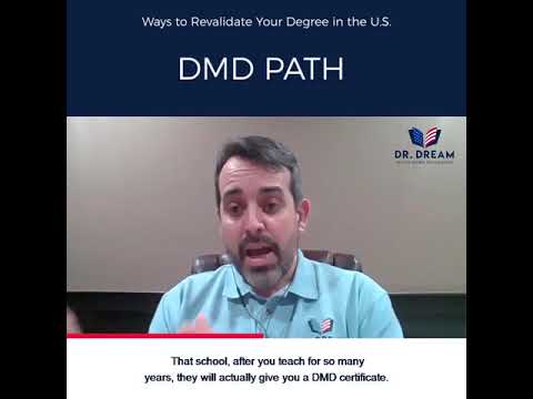 Ways to revalidate your Degree in the US: DMD Path