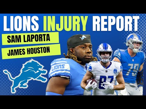 Sam LaPorta QUESTIONABLE, James Mitchell OUT, John Cominsky QUESTIONABLE | Lions Injury News