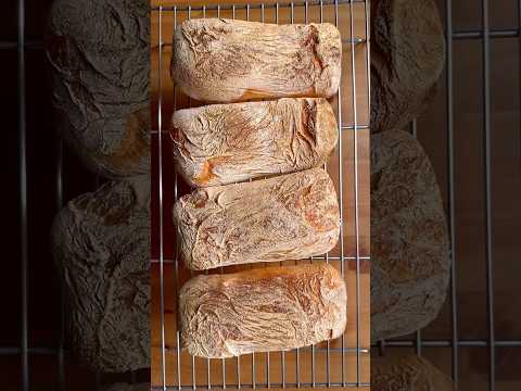 Easiest No-Knead Ciabatta #sourdough#bread#sandwich#bread#recipe#homemade#homebaking#short#asmr