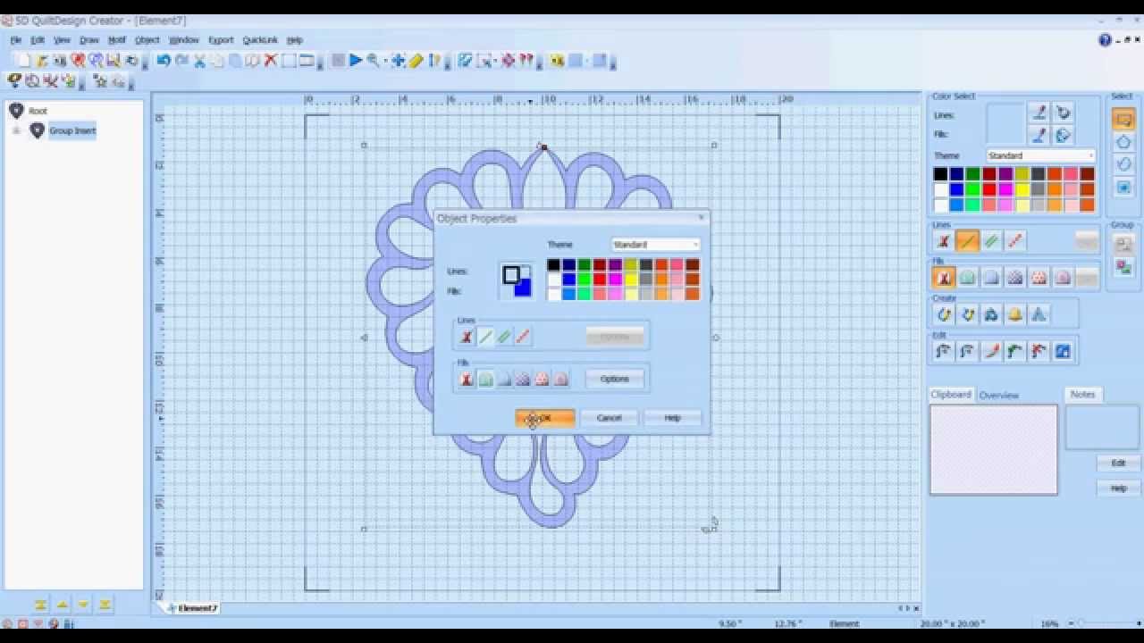 5D Quilt Design Creator fill tutorial 1