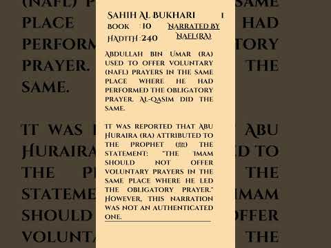 Sahih Al Bukhari - Book: 10 | Hadith: 240
