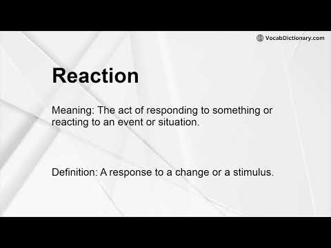 Reaction Meaning