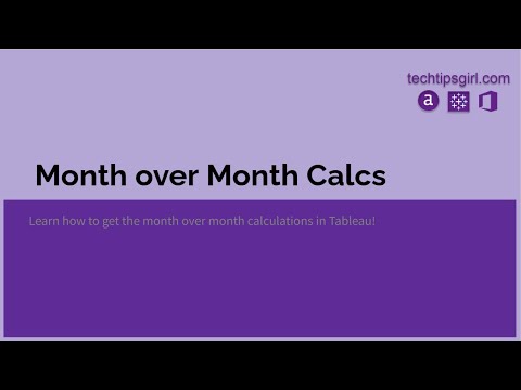 Month over Month Calculations