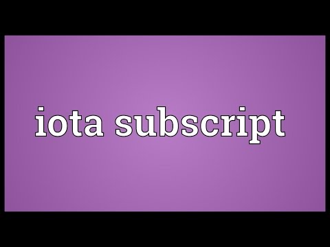 Iota subscript Meaning