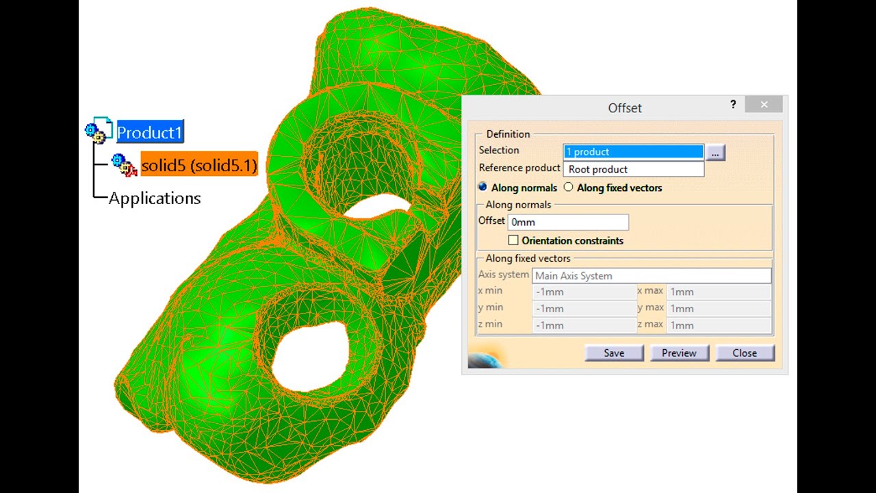 CATIA v5 How to transform a STL surface into a Solid model