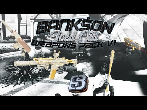 Bank$on's Iced Out Weapons Pack v1 | Custom FiveM Gun Pack w/ Attachments for GTAV RP Servers (2025)