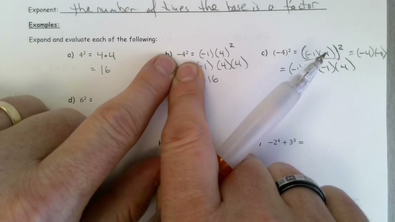 Math 15 Introduction to Exponents   Lesson
