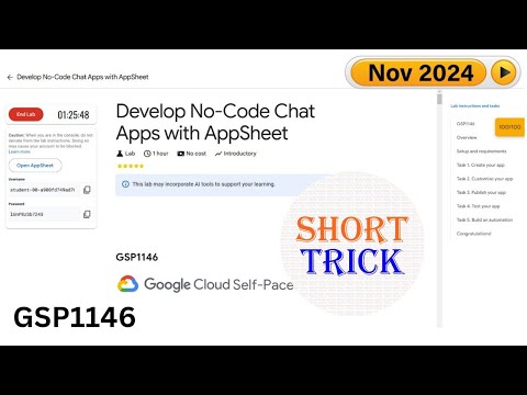 Develop No-Code Chat Apps with AppSheet | #GSP1146 | #qwiklabs | #arcade