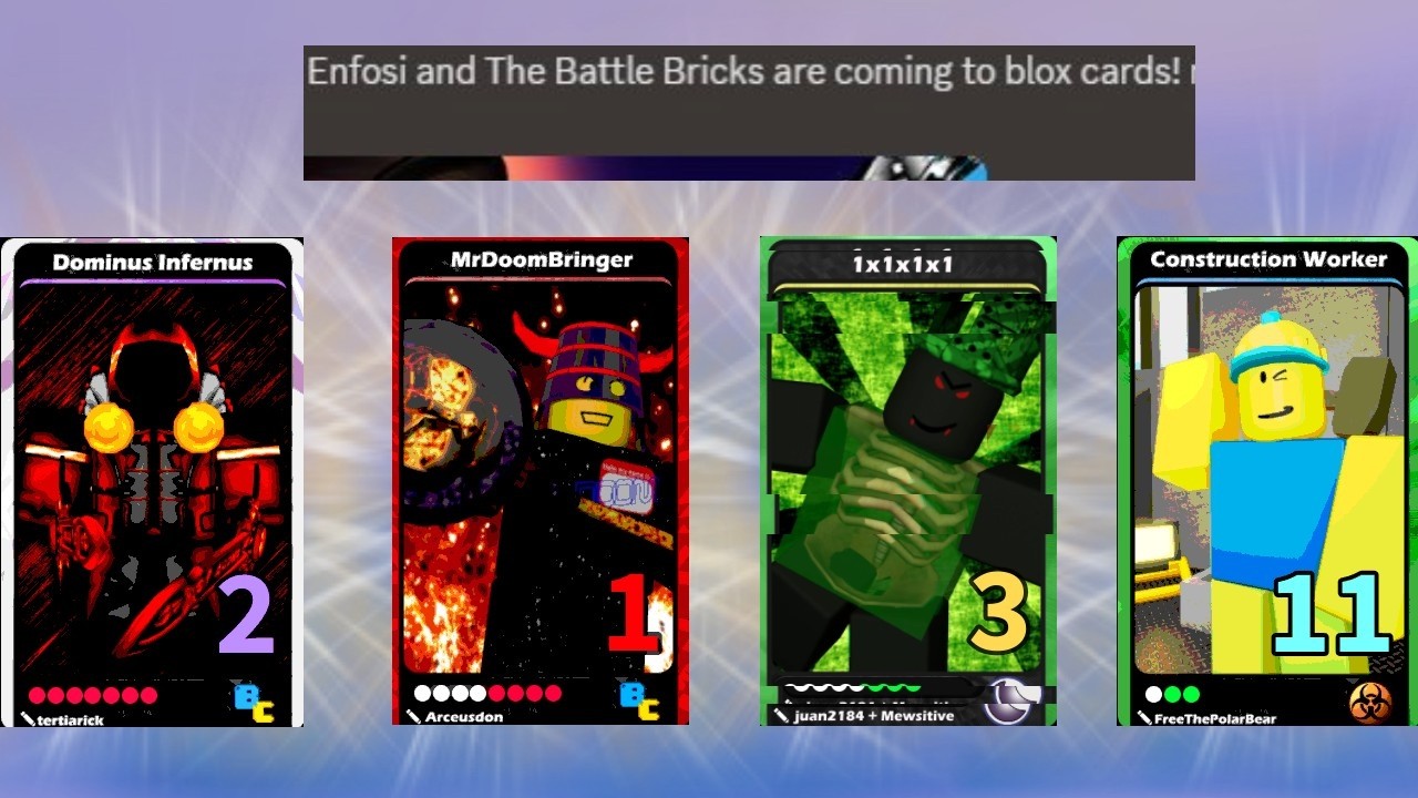 The Battle Bricks X Blox Cards (fake)