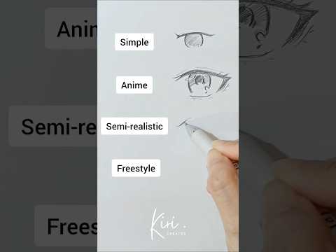 How to draw anime eyes - different art styles #howtodrawanime #shorts #draw
