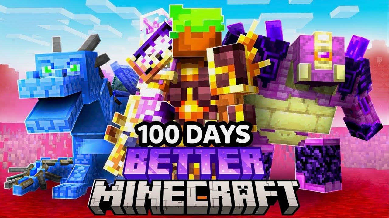 I Survived 100 Days In BETTER Minecraft