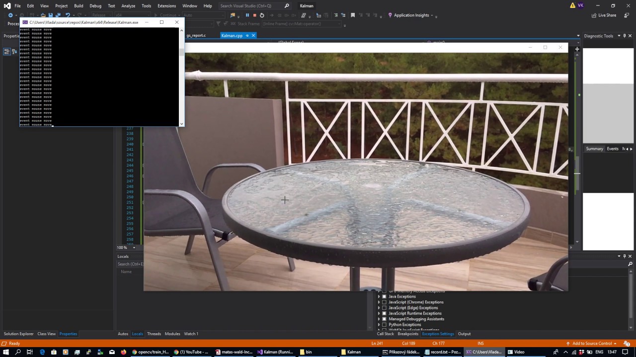 Opencv Mouse region of interest selection over the displayed windows