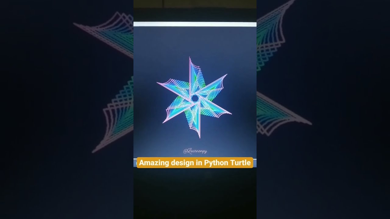 Python Turtle Graphics - 32 | Coding Video | Amazing Python Turtle Design |