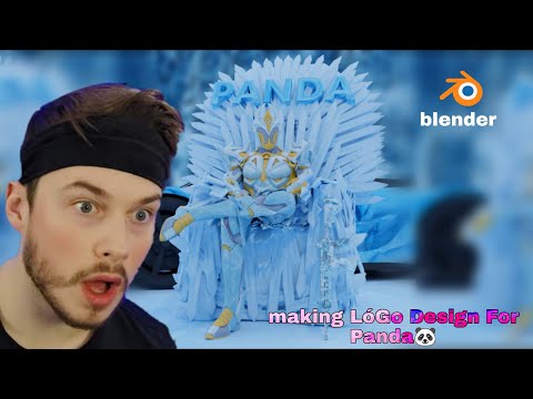 the Glacier Logo For @Panda | making 3d LOGO in Blender panda Gaming m416 Glacier / #pubg / #bgmi