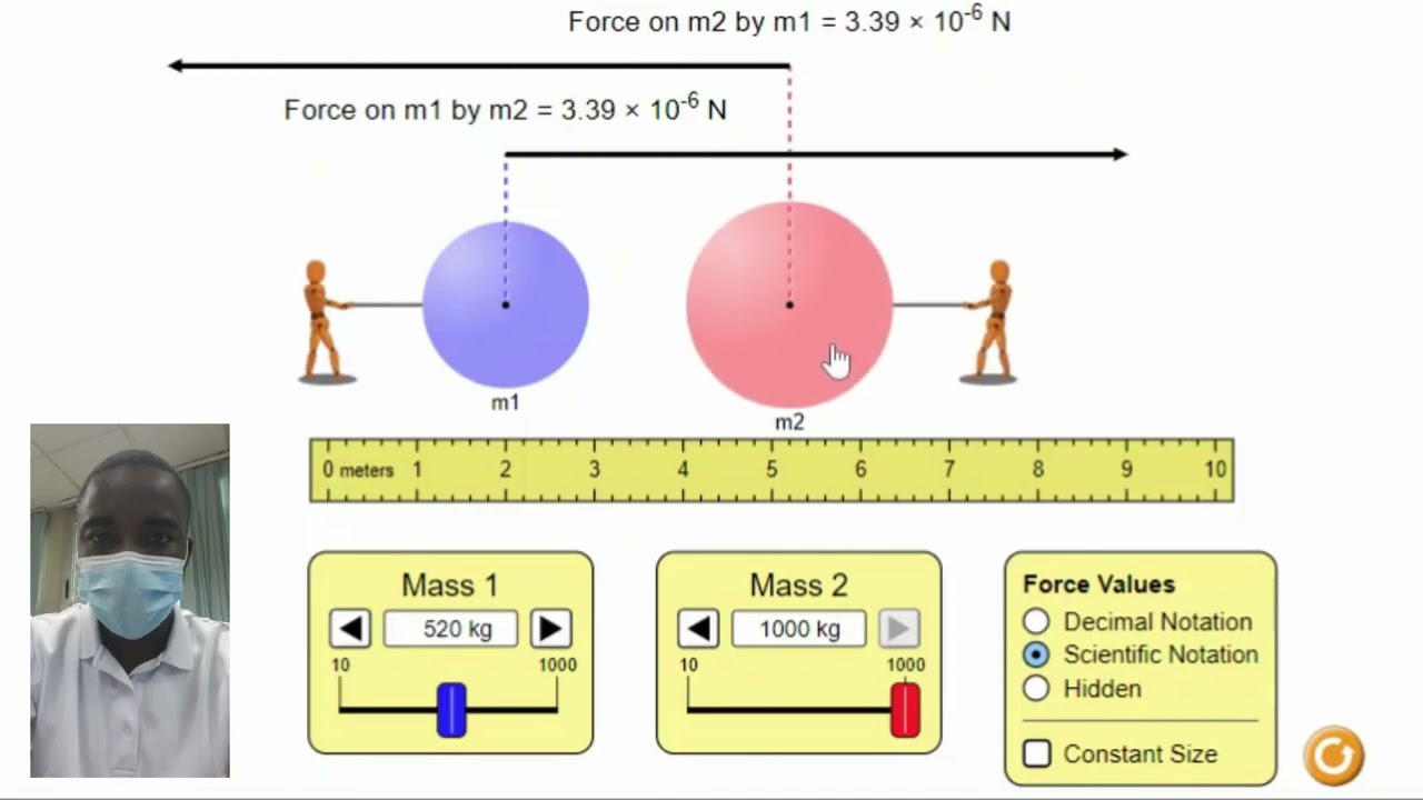 Gravity Force  Lab Simulation | Interactive Science Experiment