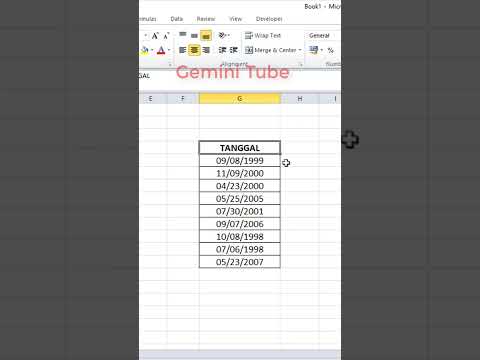 CARA SATU DETIK MENGUBAH FORMAT TANGGAL DI EXCEL #SHORT #tipsexcel #trikexcel