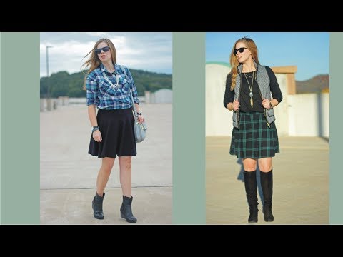 Inspiring Black And Green Plaid Skirt For School