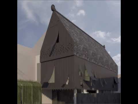 Skematik desain rumah 3 x 15 dengan tema tradisional kontemporer