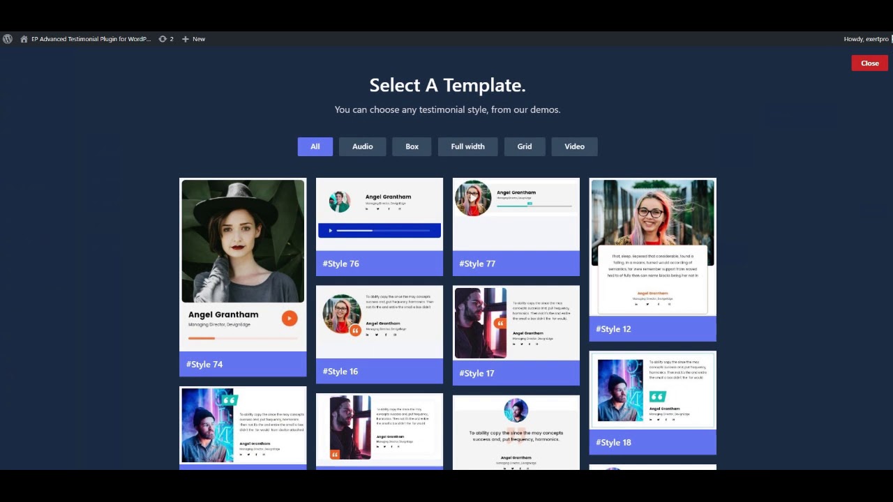 EP Advanced Testimonial Plugins